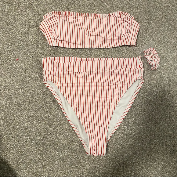Xhilaration | Swim | Target White Red Striped Bathing Suit | Poshmark
